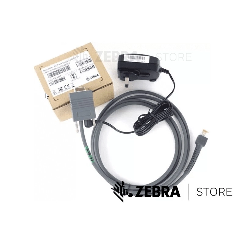 Cáp RS232 Kèm Nguồn (adapter) Cho máy quét mã vạch Zebra CBA-R01-S07PAR